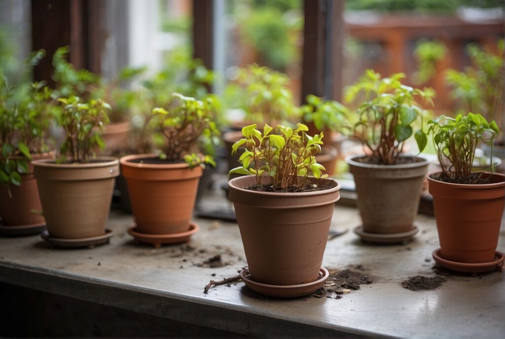 Newly Potted Plants Wilting